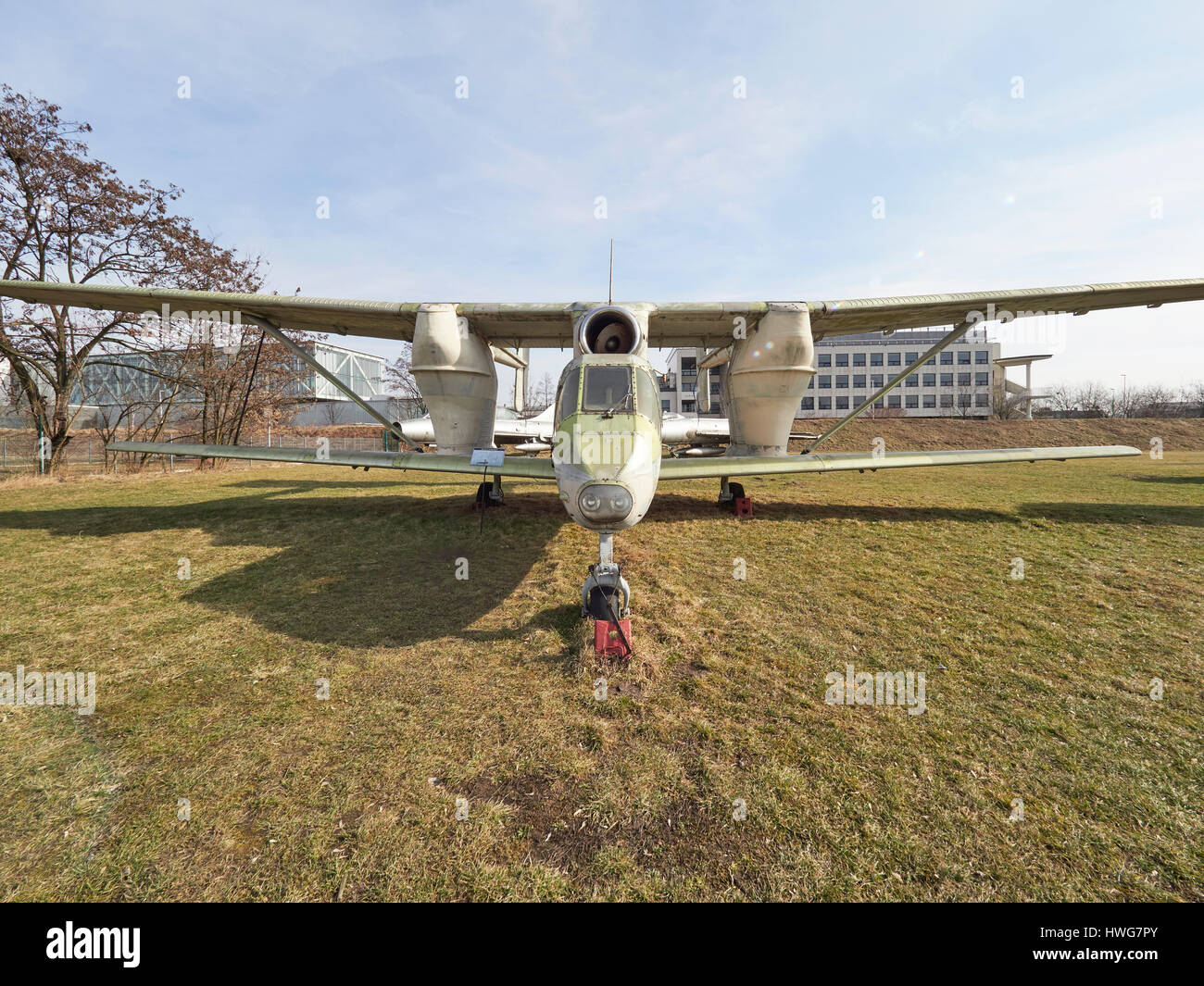 Polish PZL M-15 Belfegor or Mielec M-15 jet agricultural biplane at the ...