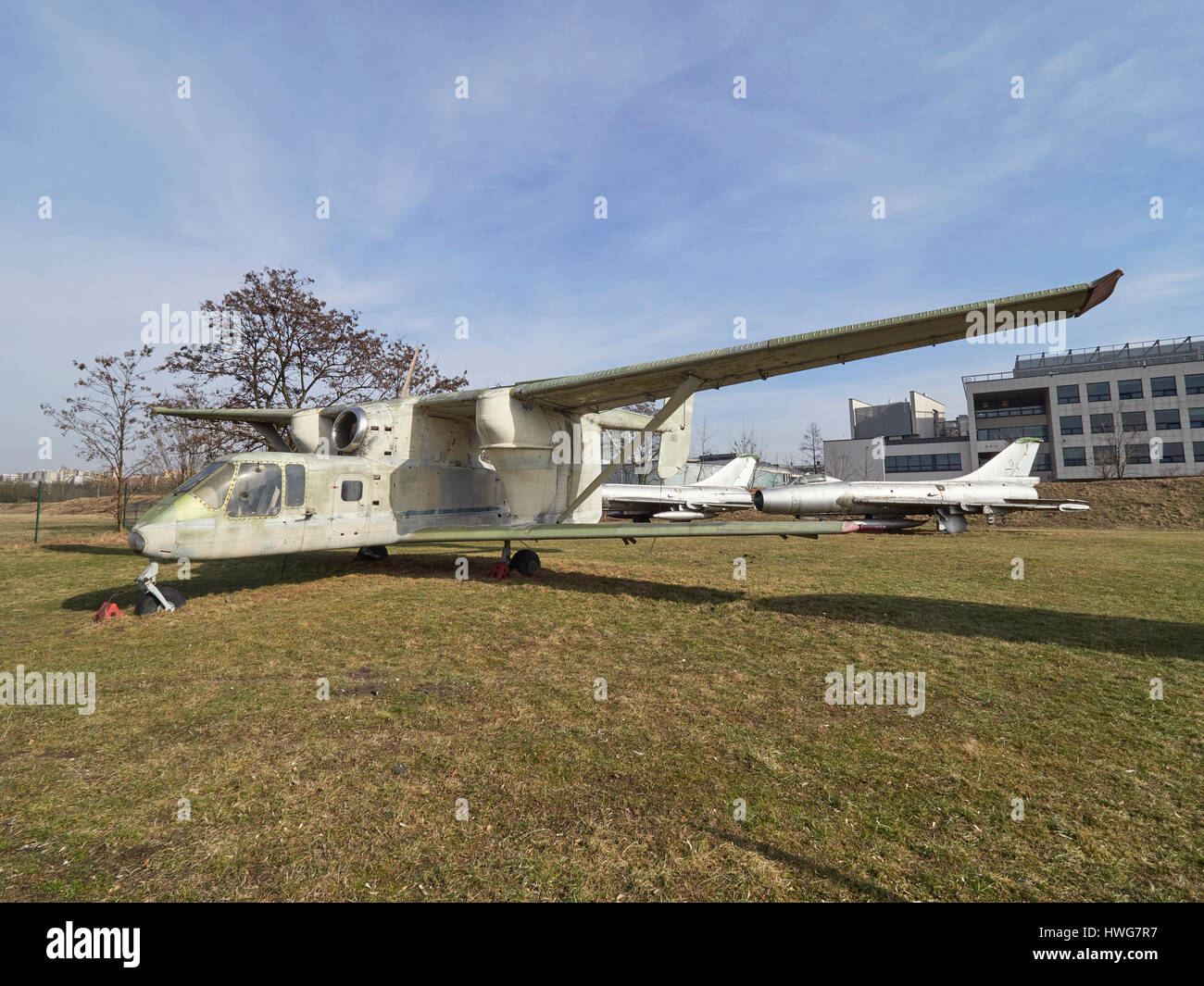 Polish PZL M-15 Belfegor or Mielec M-15 jet agricultural biplane at the ...