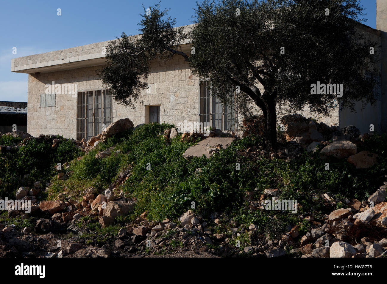 Palestinian house in village of West Bank Israeli Occupied Territories ...
