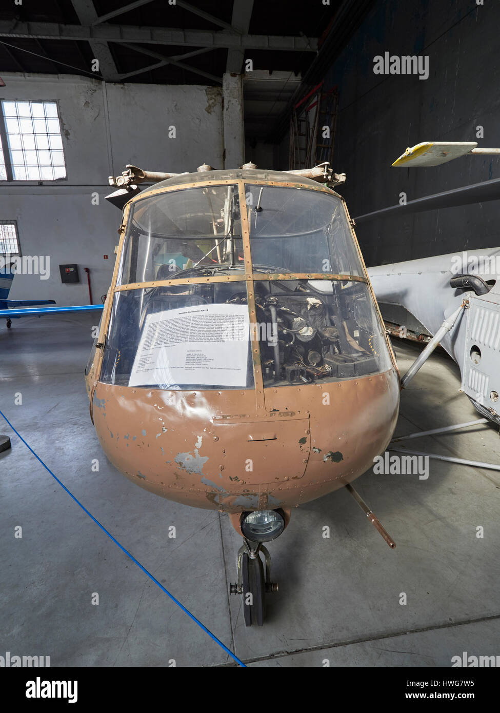 British Saunders Roe Skeeter helicopter at the Krakow Aviation museum ...