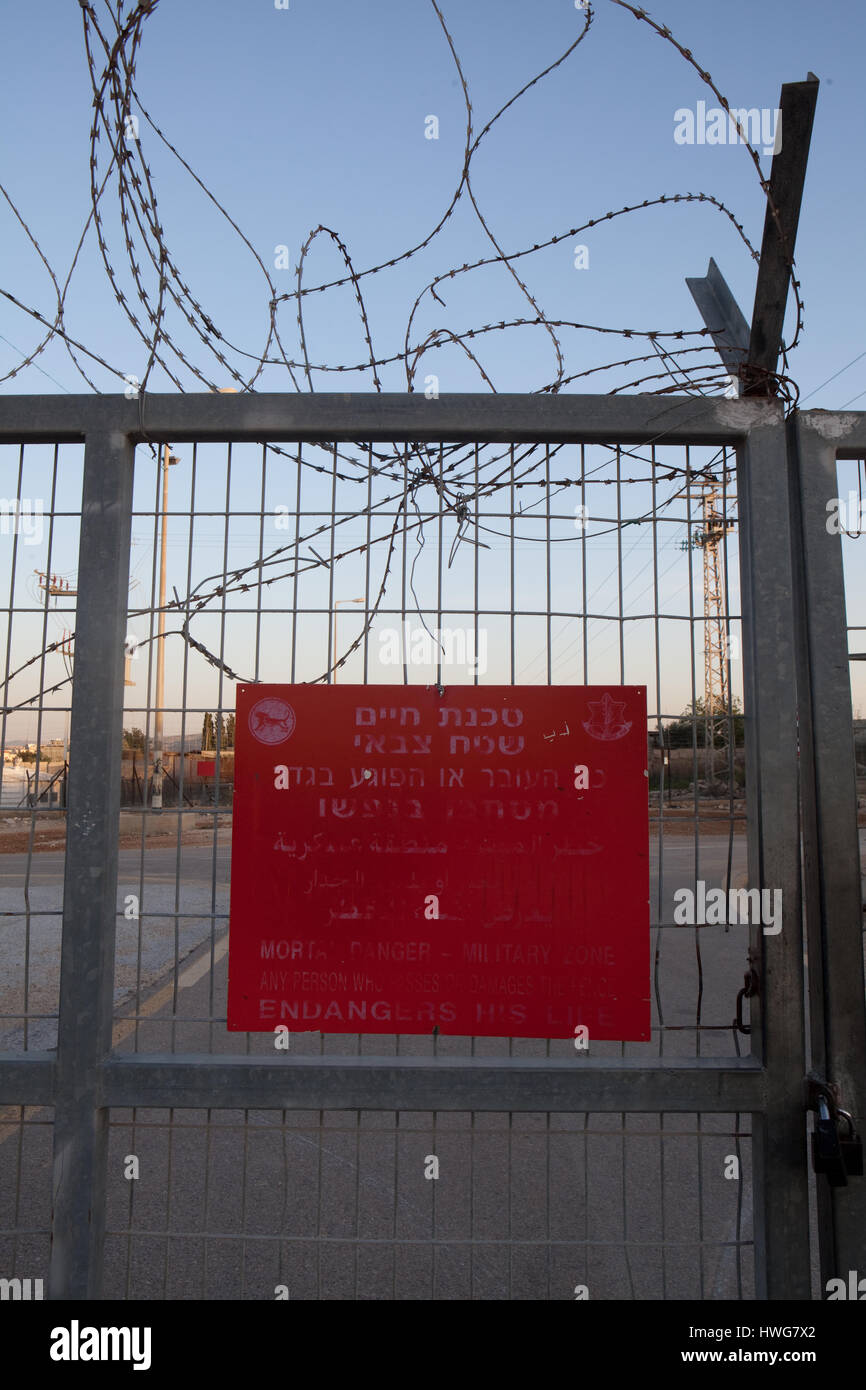 Checkpoint fence of Separation Barrier in Israeli Occupied Territories ...