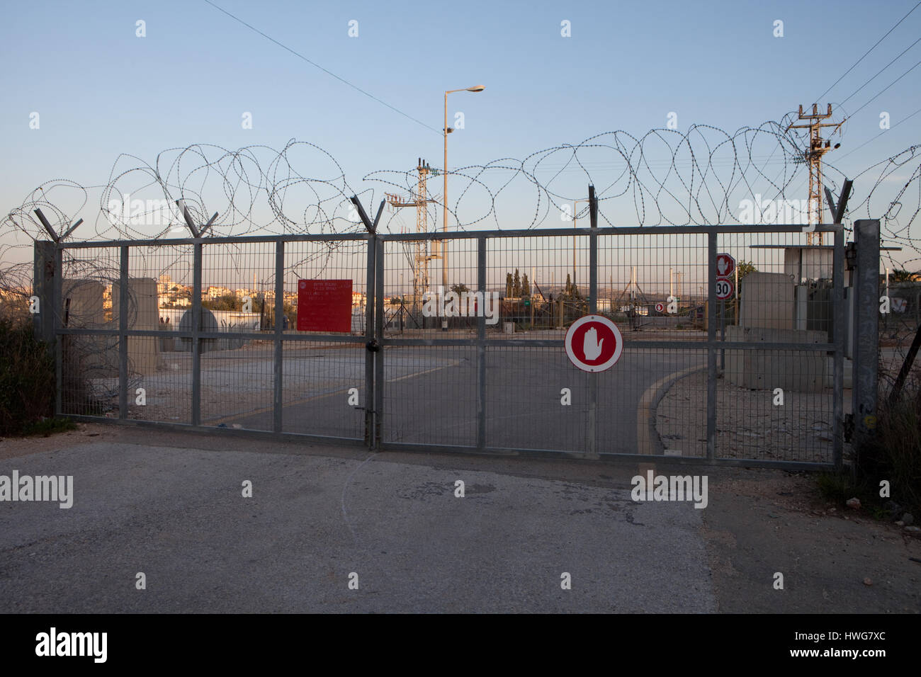 Checkpoint fence of Separation Barrier in Israeli Occupied Territories ...