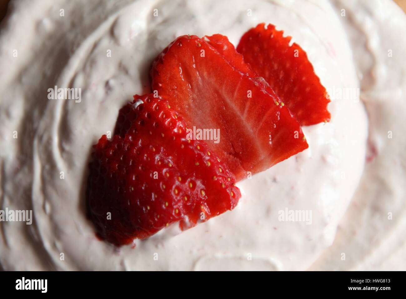 Finished homemade cake for a birthday Stock Photo - Alamy