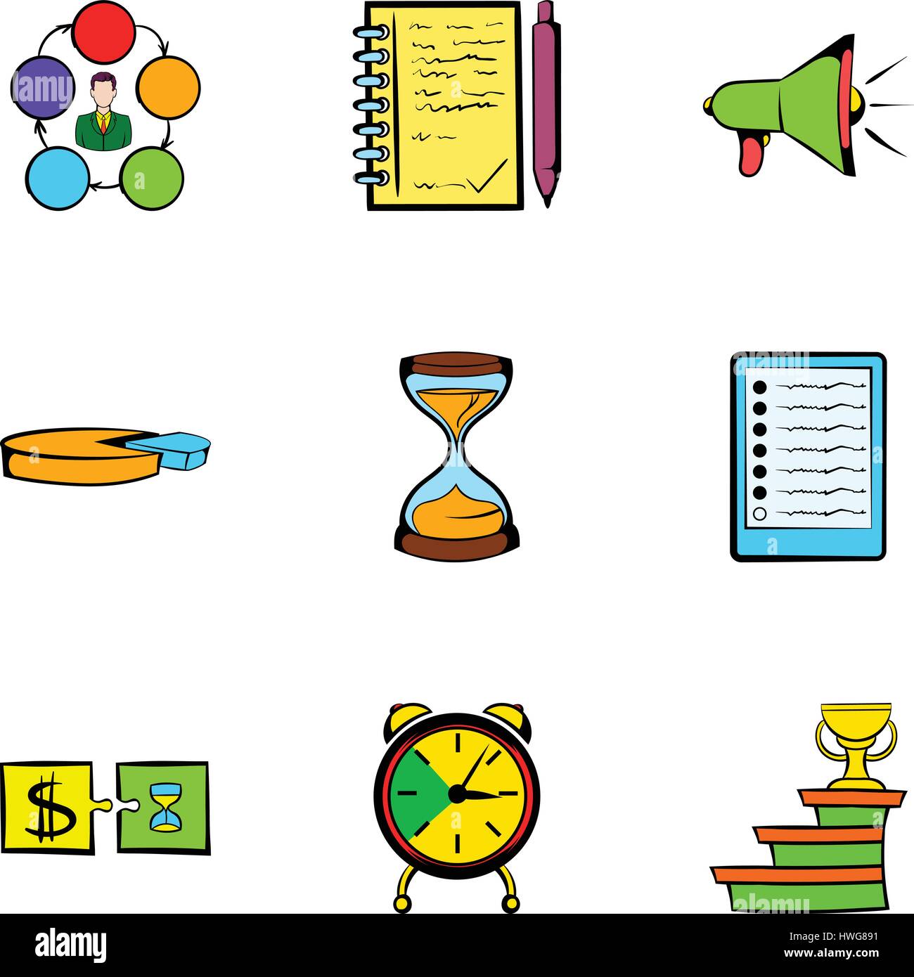 Finance icons set, cartoon style Stock Vector Image & Art - Alamy