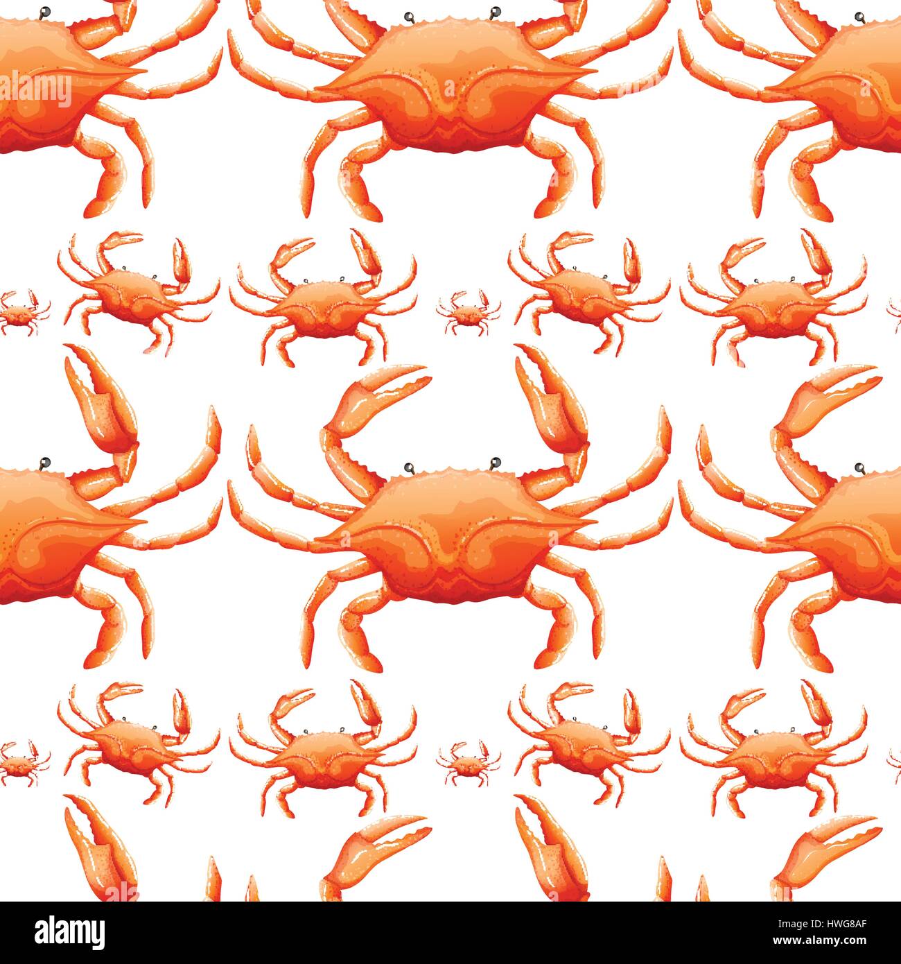 Seamless background with crabs illustration Stock Vector Image & Art ...