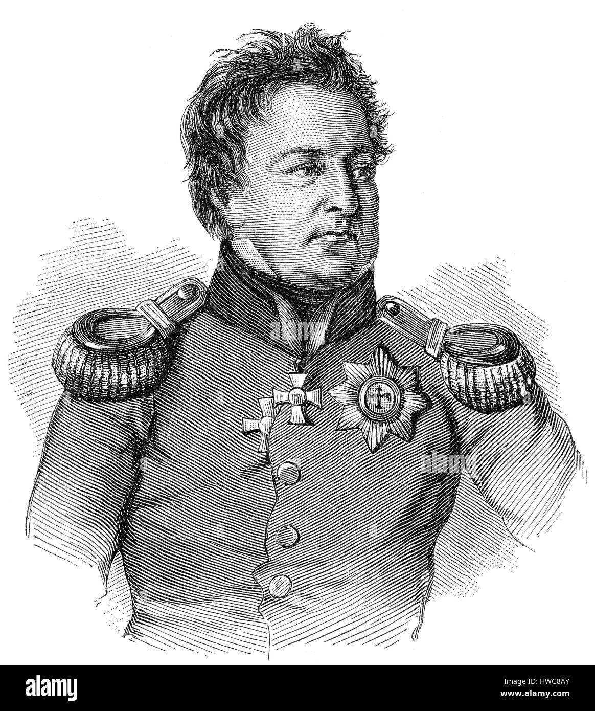 Portrait von august wilhelm antonius graf neidhardt von gneisenau Black ...