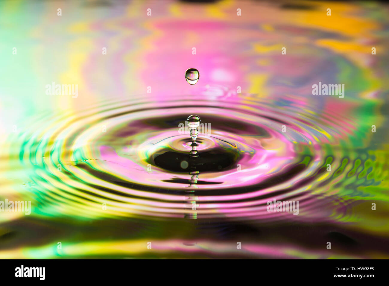 Water drop in motion Stock Photo - Alamy