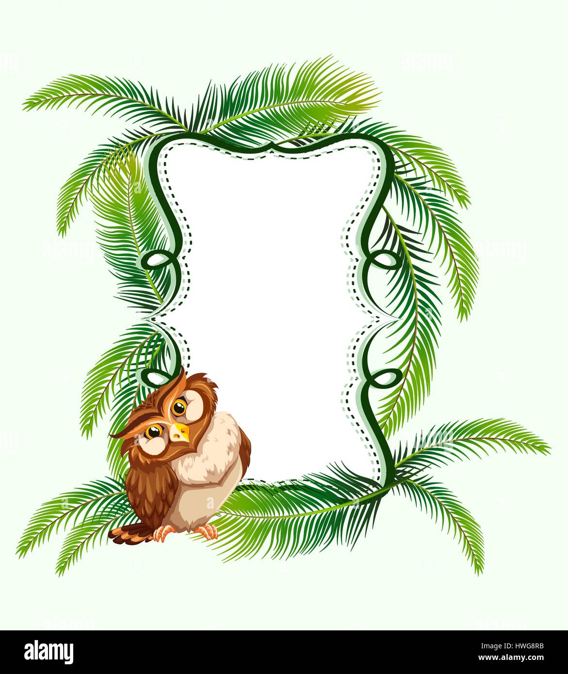 Owl border Stock Vector Images - Alamy