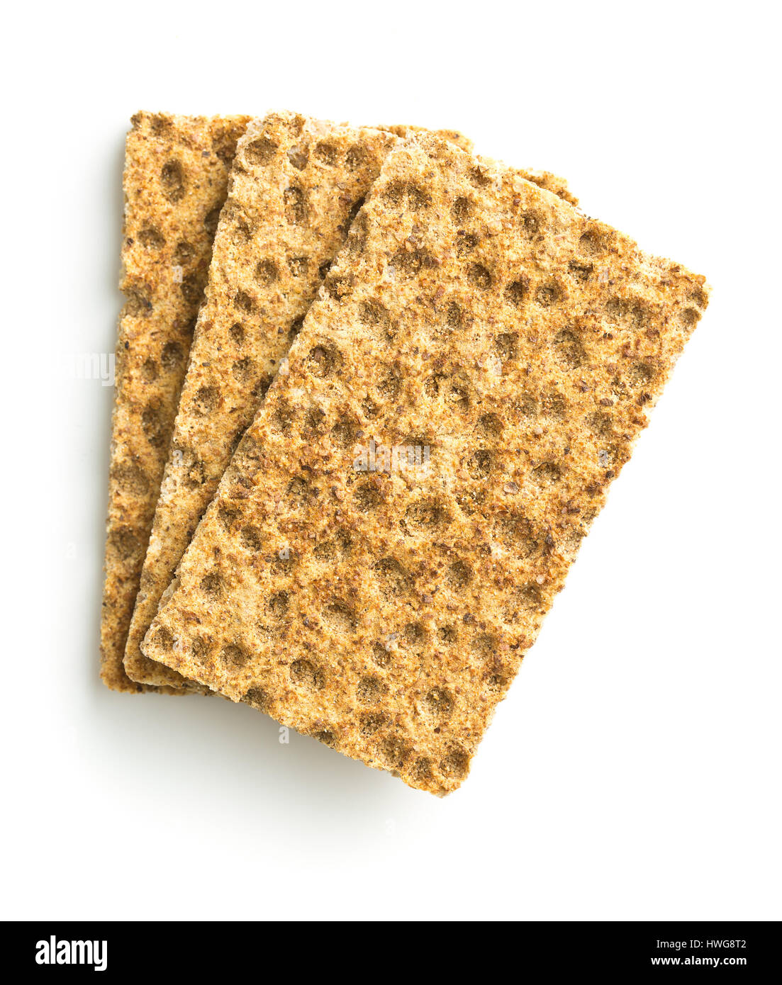 The healthy crispbread isolated on white background Stock Photo - Alamy
