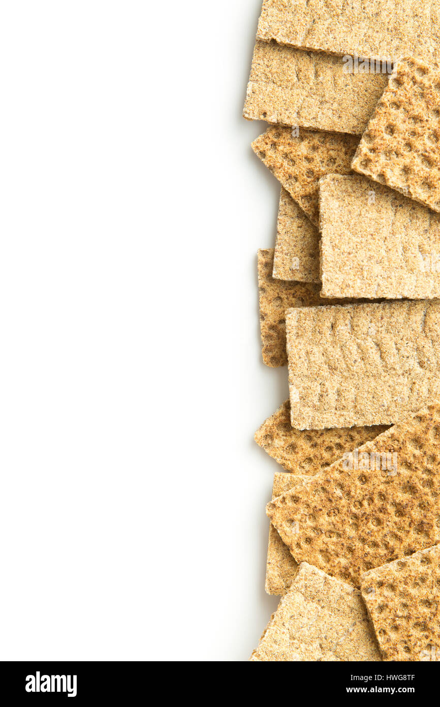 The healthy crispbread isolated on white background Stock Photo - Alamy