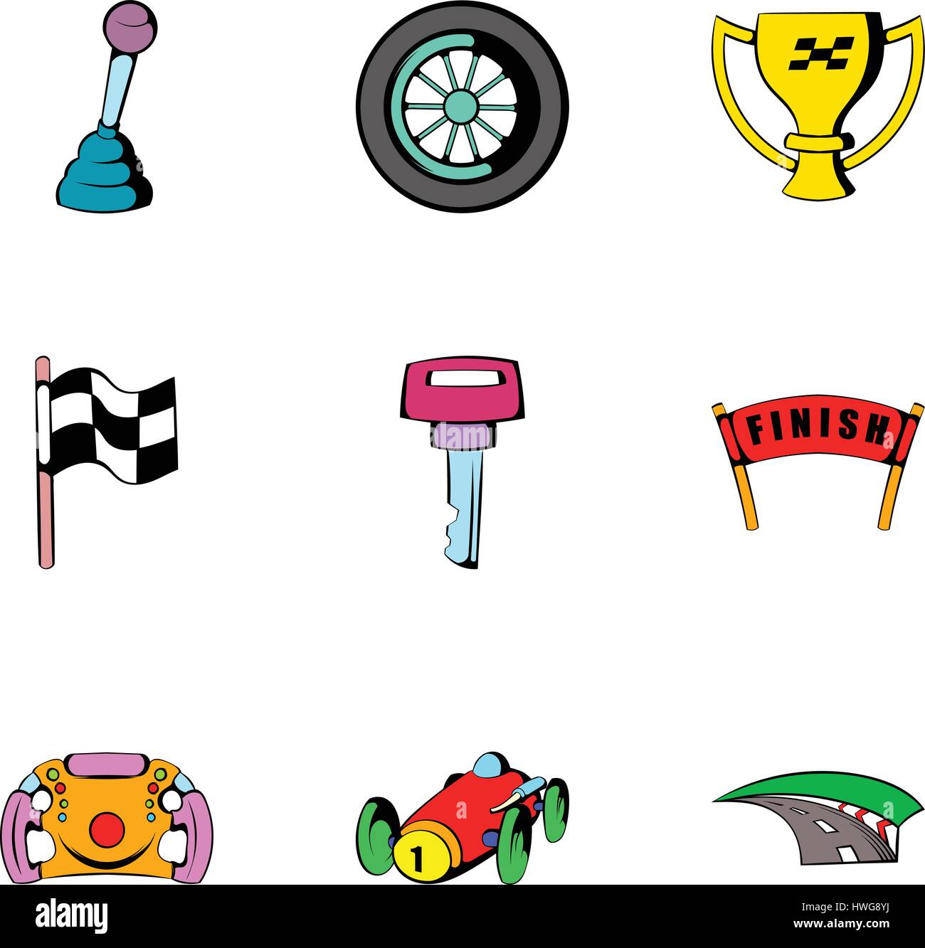 Competition icons set, cartoon style Stock Vector Image & Art - Alamy