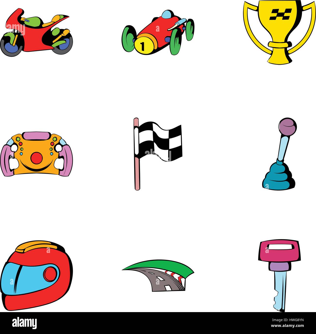 Finish icons set, cartoon style Stock Vector Image & Art - Alamy