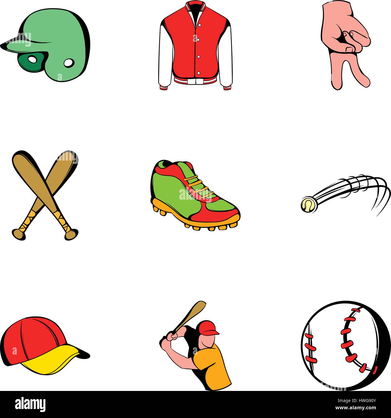 Game stadium icons set, cartoon style Stock Vector Image & Art - Alamy