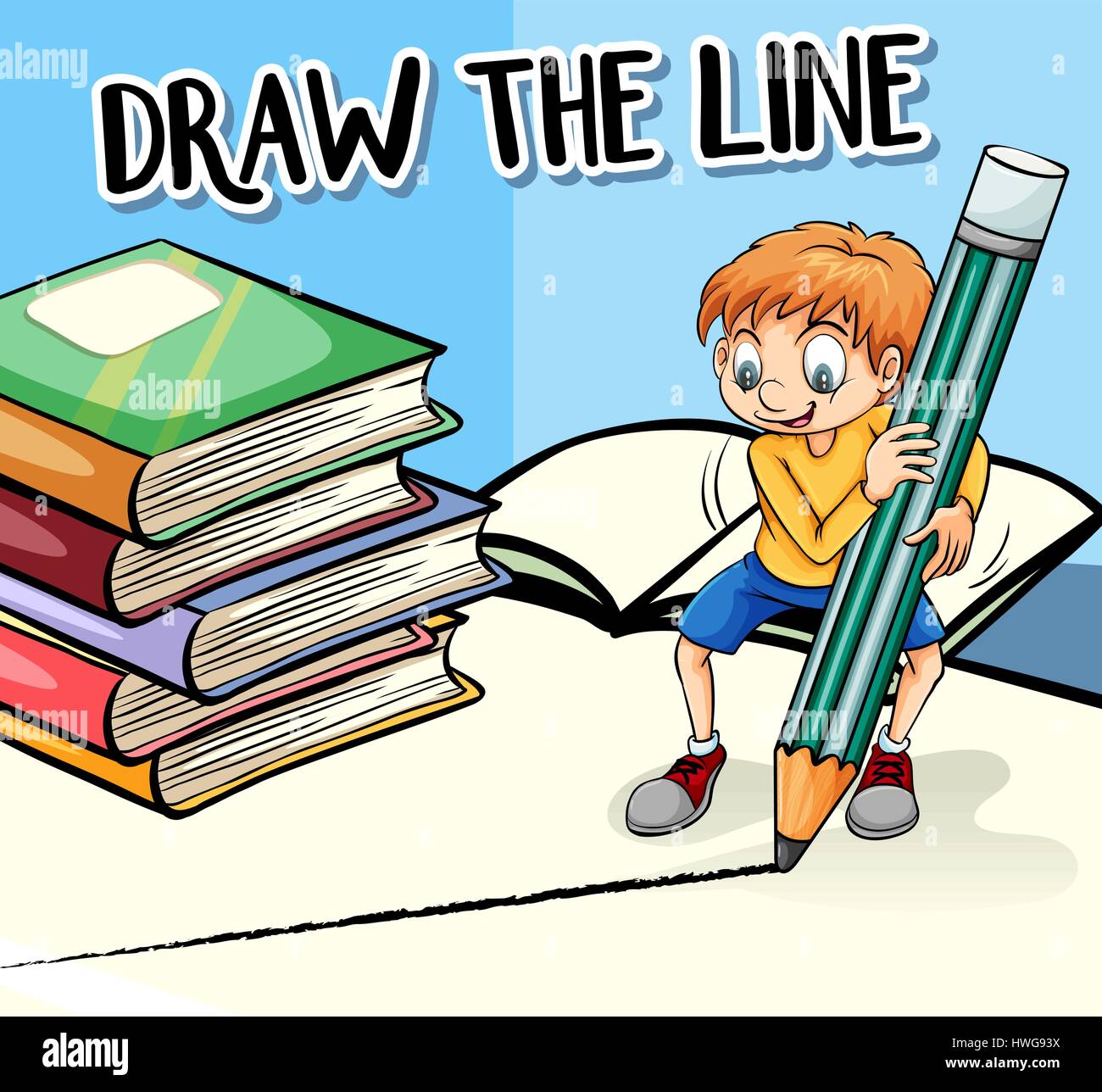 Phrase on poster for draw the line illustration Stock Vector Image ...