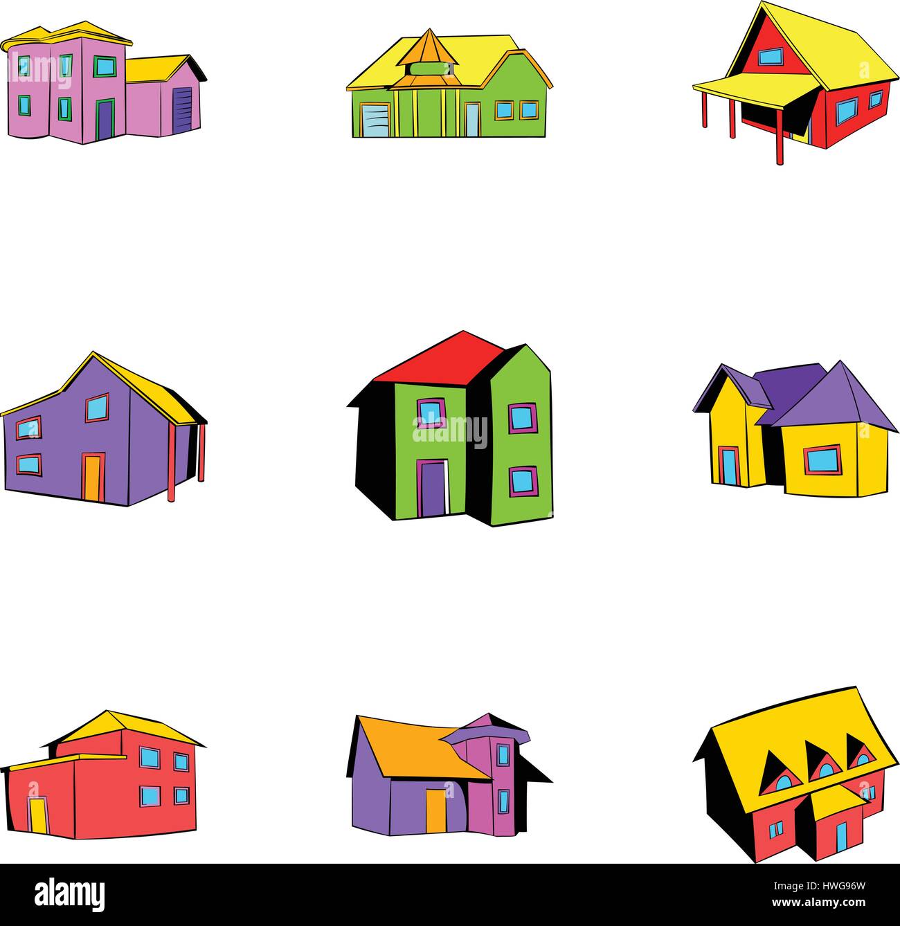 Real estate icons set, cartoon style Stock Vector Image & Art - Alamy