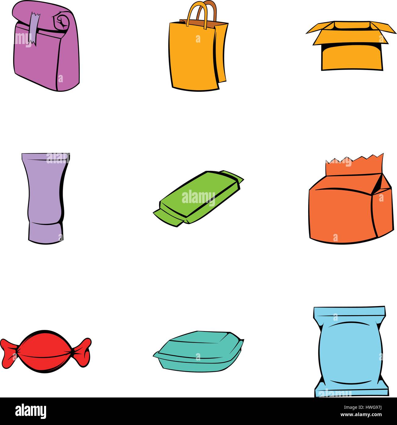 Container icons set, cartoon style Stock Vector Image & Art - Alamy
