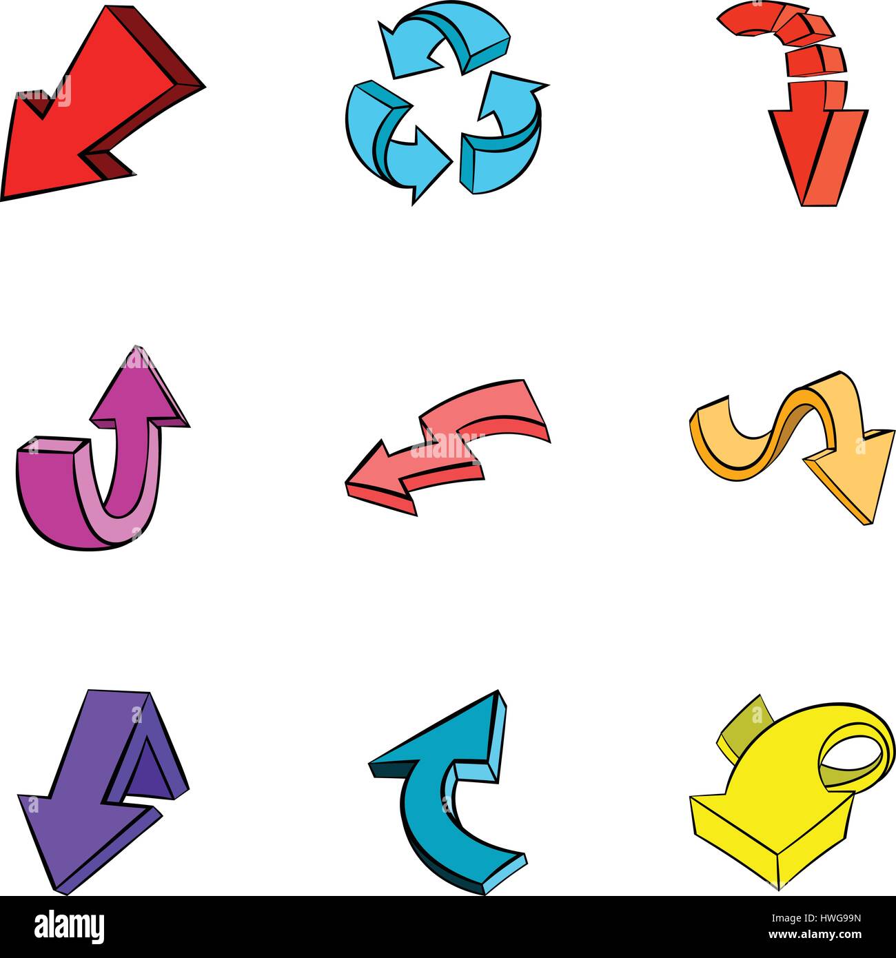 Pointer computer icons set cartoon hi-res stock photography and images ...