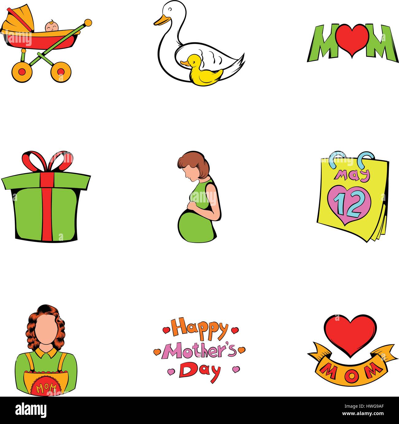 Duck calendar Stock Vector Images - Alamy