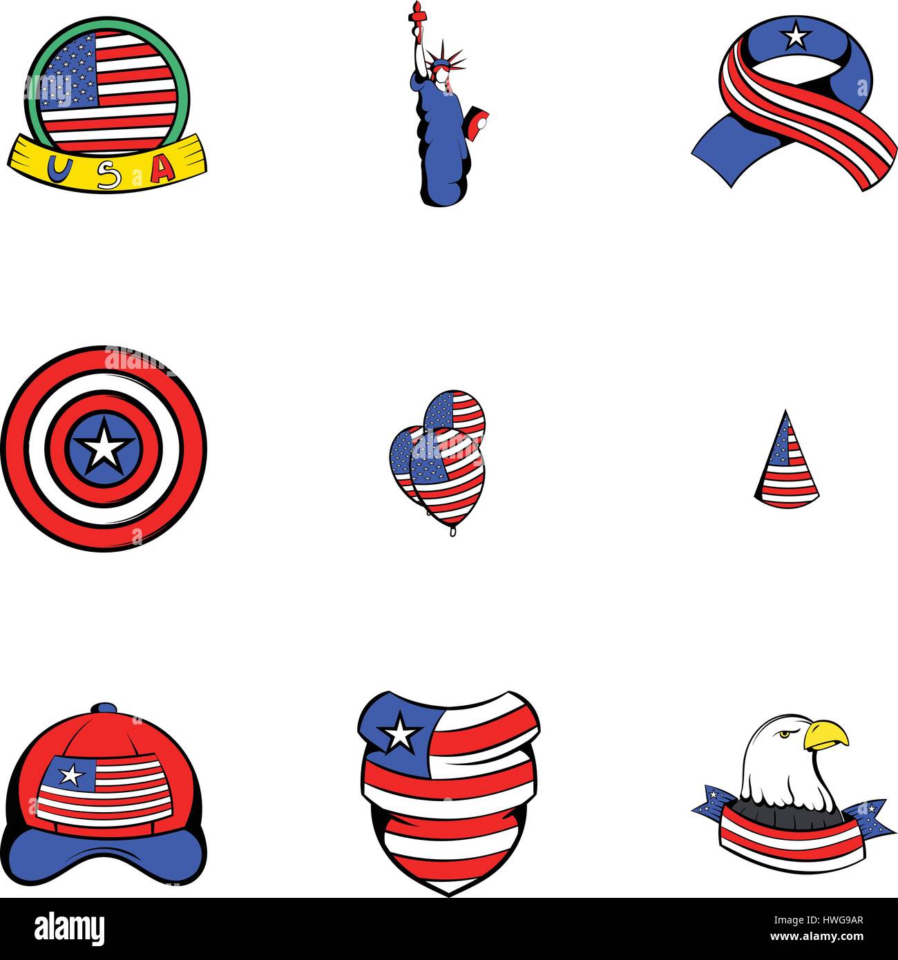 Usa icons set, cartoon style Stock Vector Image & Art - Alamy
