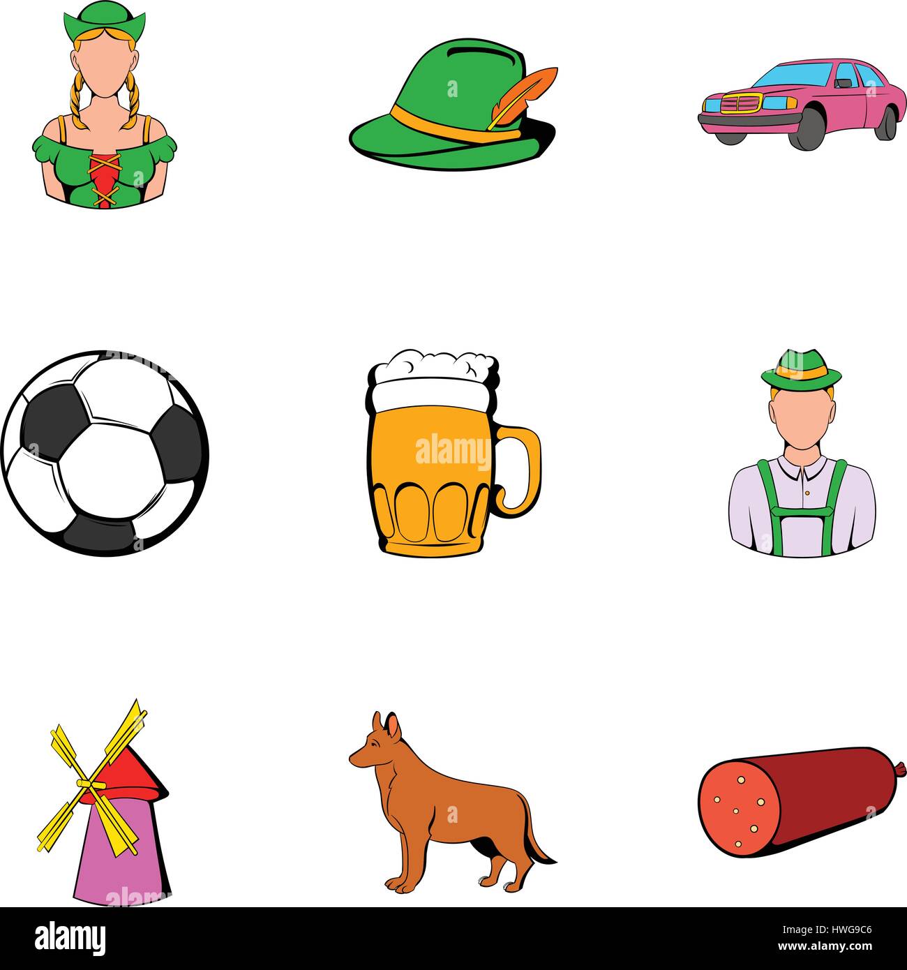 Germany hat cartoon hi-res stock photography and images - Alamy