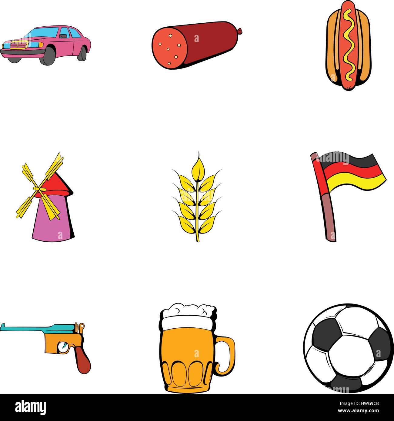 Bavaria icons set, cartoon style Stock Vector Image & Art - Alamy