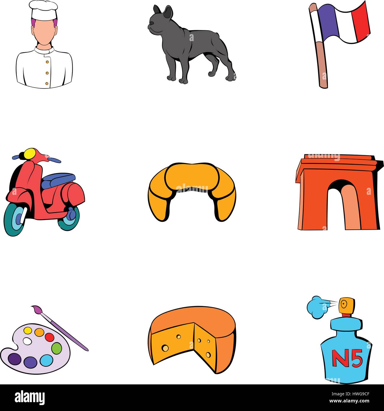 Bulldog french flag Stock Vector Images - Alamy