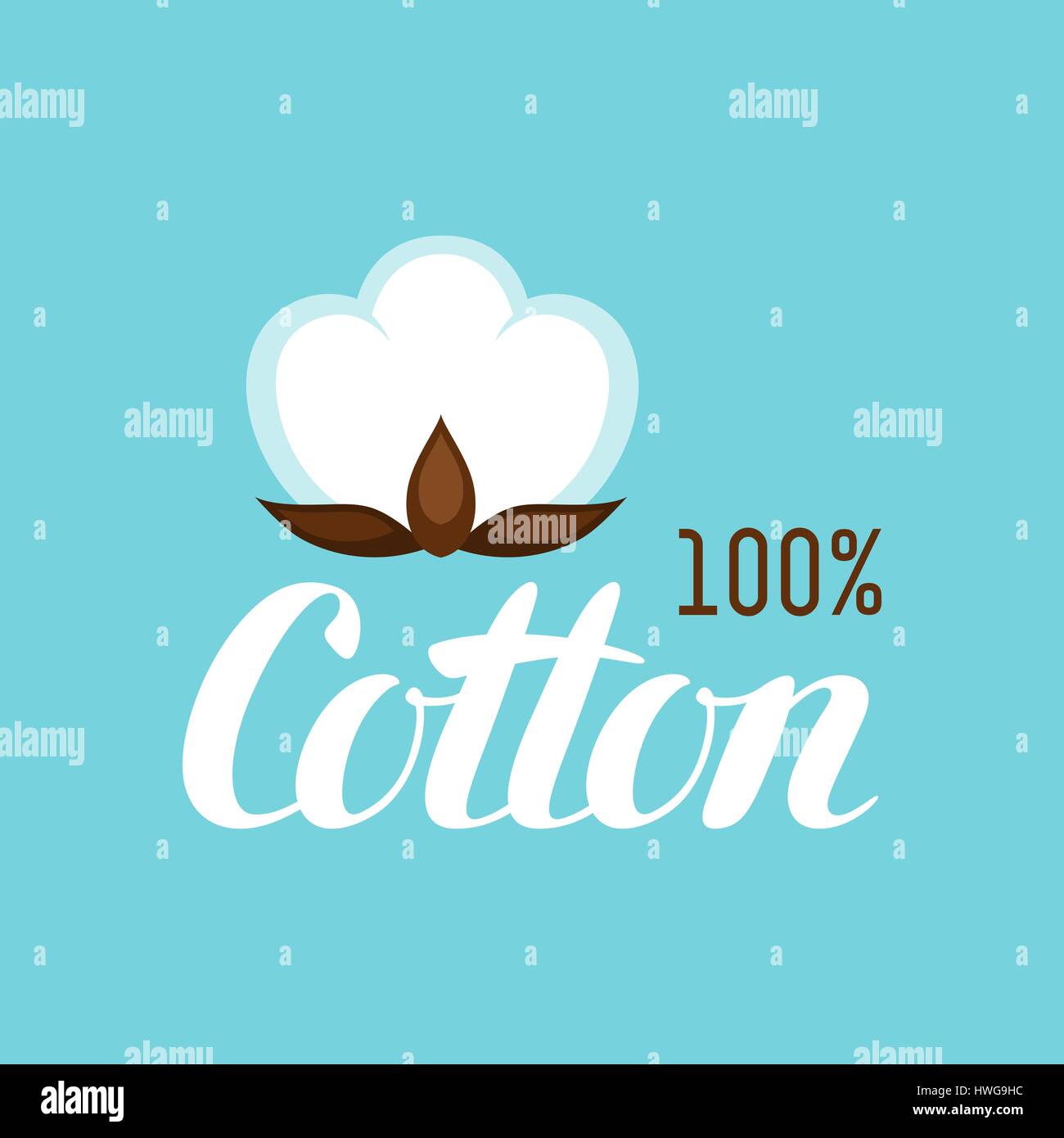 Cotton label. Emblem for clothing and production Stock Vector Image ...