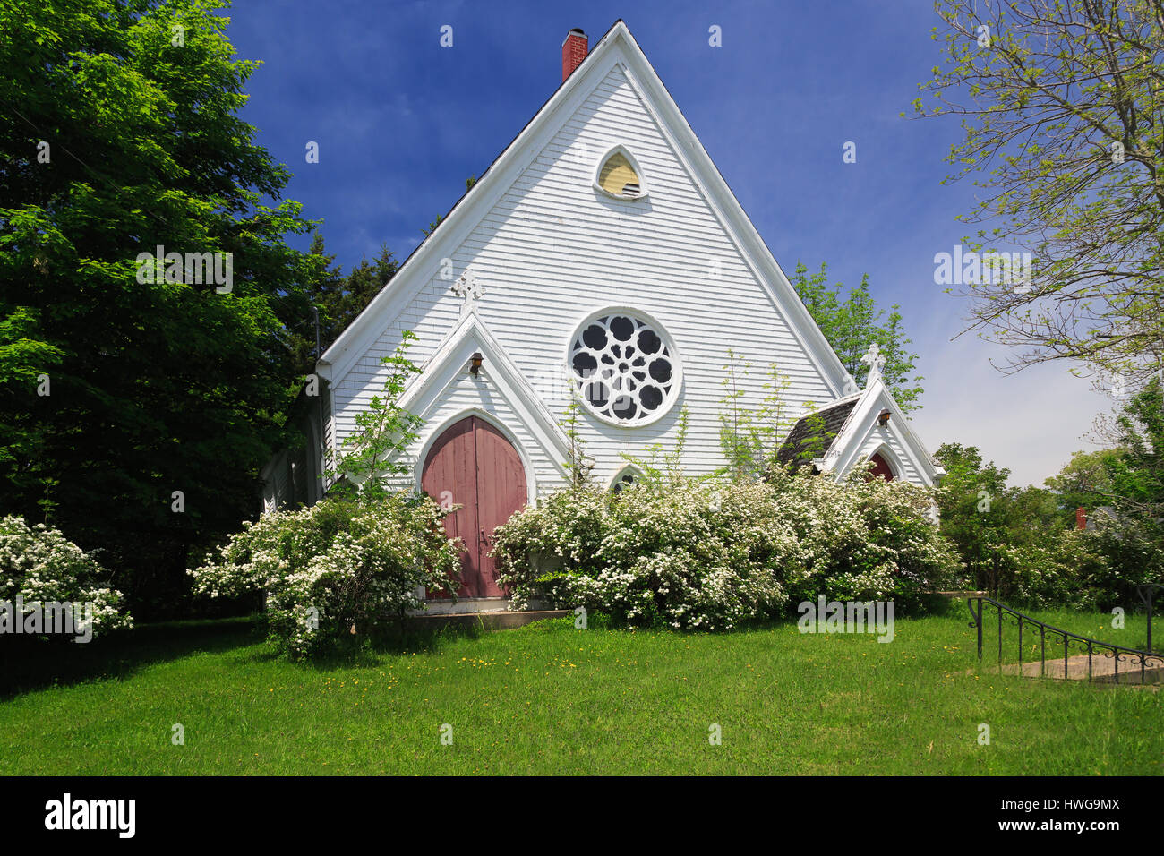 Old abandoned church in spring in rural America Stock Photo - Alamy