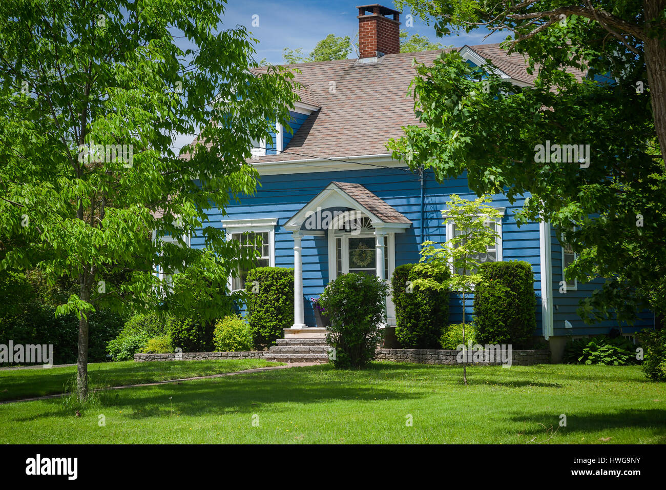 Traditional style older North American home Stock Photo - Alamy
