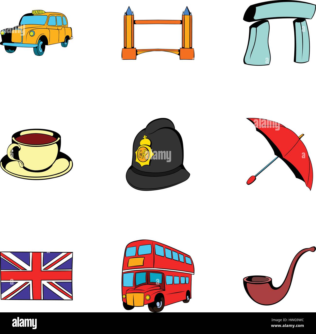 Cartoon map of the uk hi-res stock photography and images - Alamy