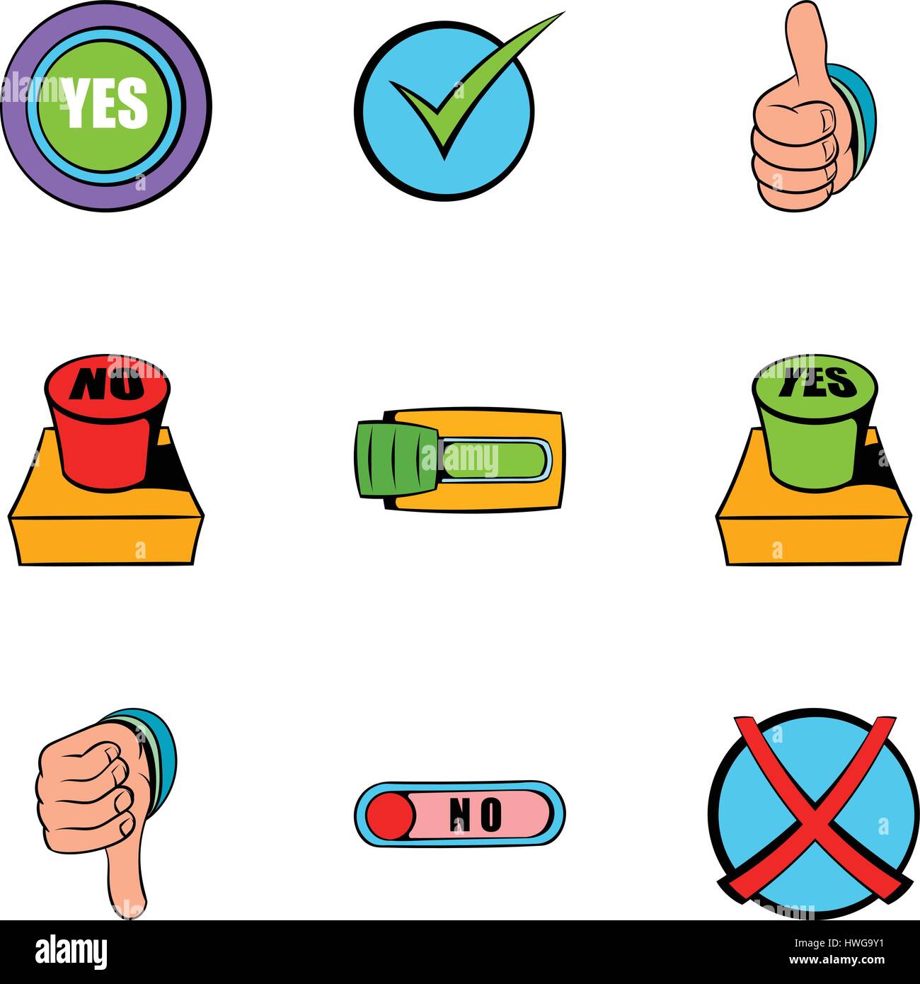 Select button icons set, cartoon style Stock Vector Image & Art - Alamy
