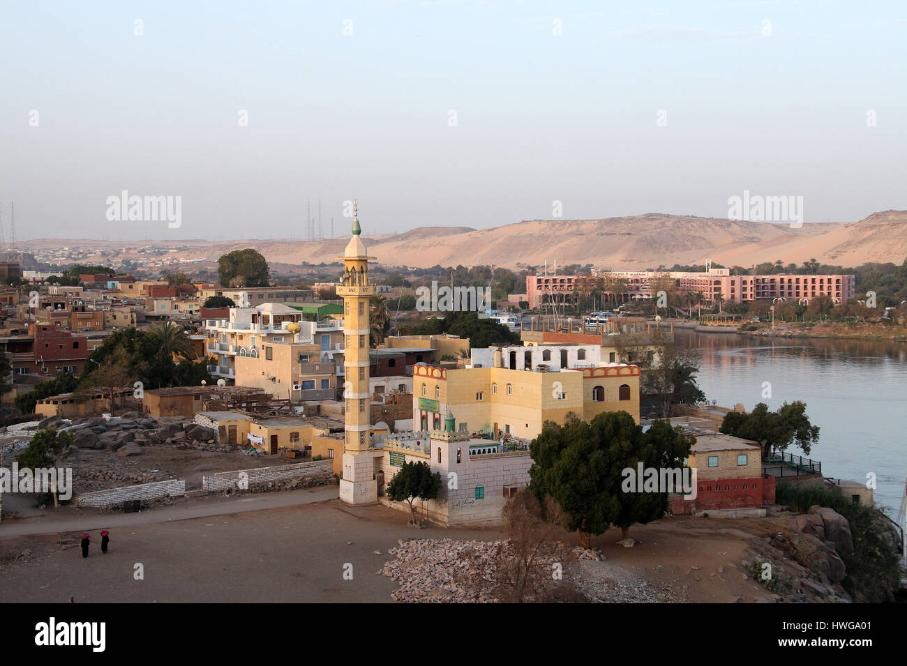 Morning at Aswan in Upper Egypt Stock Photo - Alamy