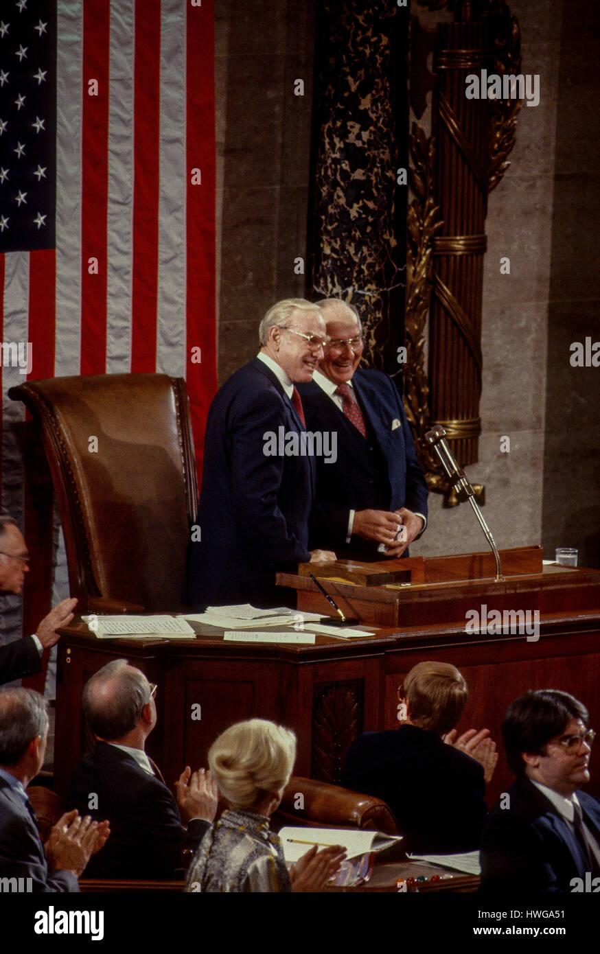 Democratic Congressman Jim Wright of Texas after being elected to serve ...