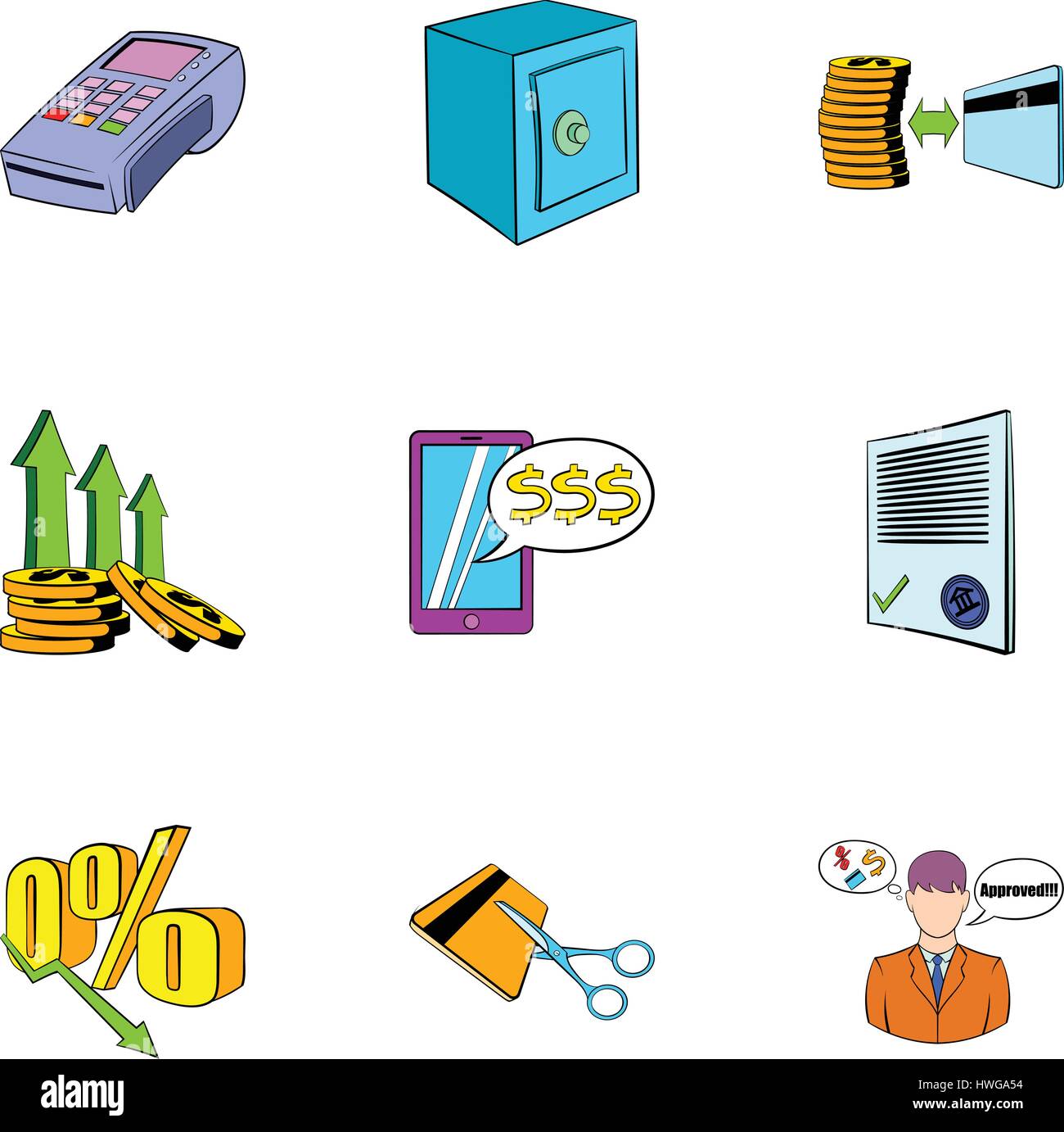 Auction sale icons set, cartoon style Stock Vector Image & Art - Alamy