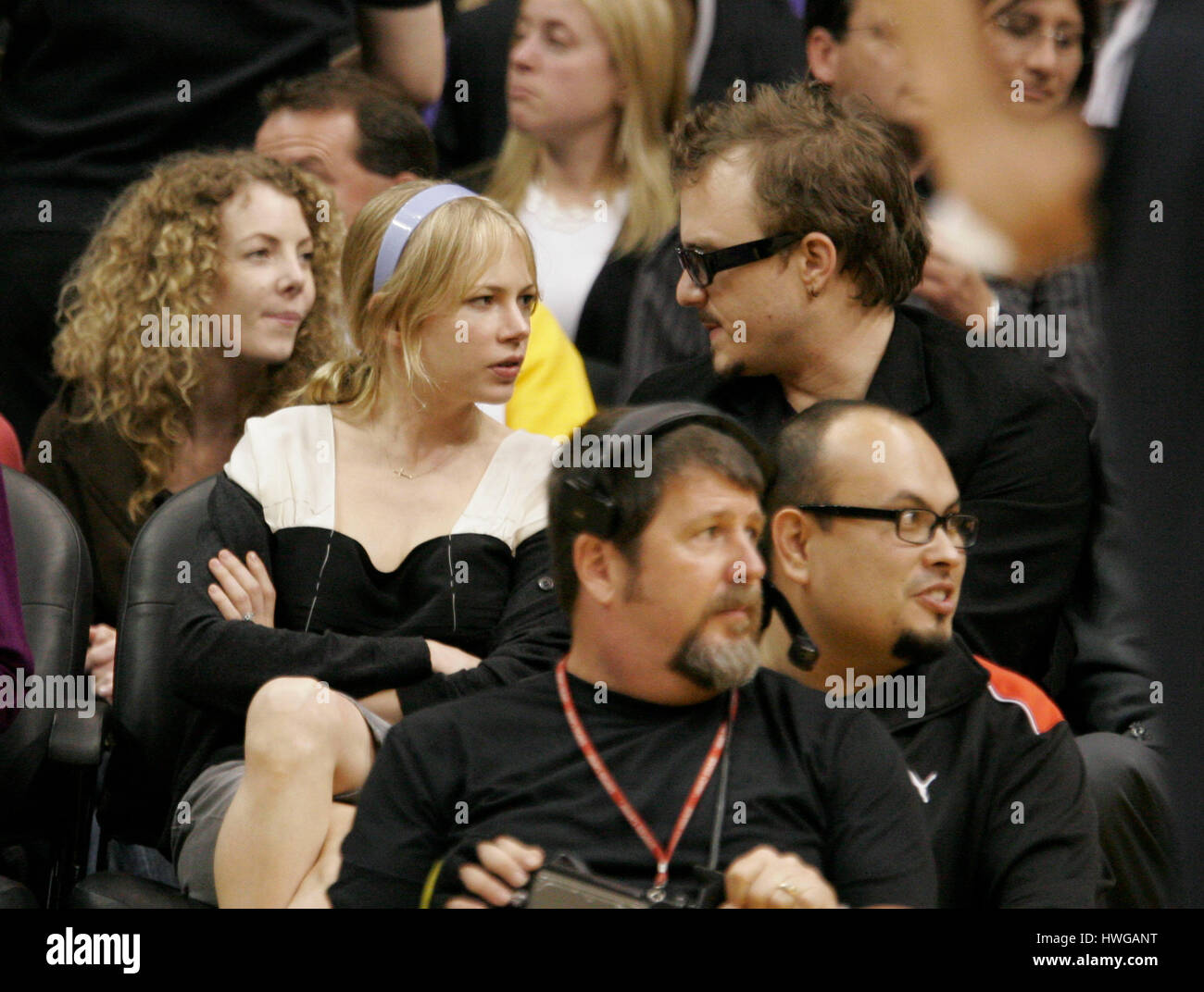 Australian actor Heath Ledger, right, and his girlfriend, actress ...