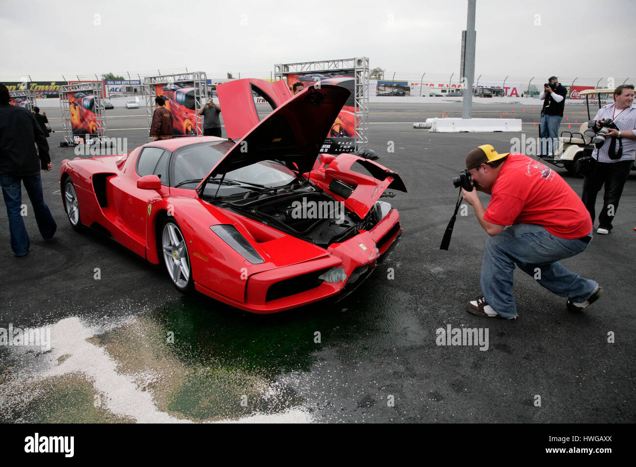 The remains of an $1 million USD Enzo Ferrari after Eddie Griffin ...