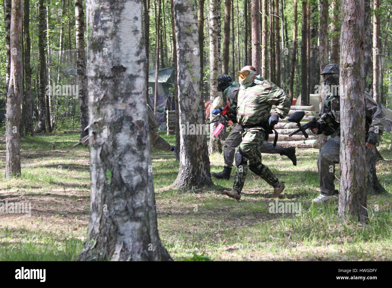 Russia, Volgodonsk - June 30, 2015: Paintball. Shooting competition of ...