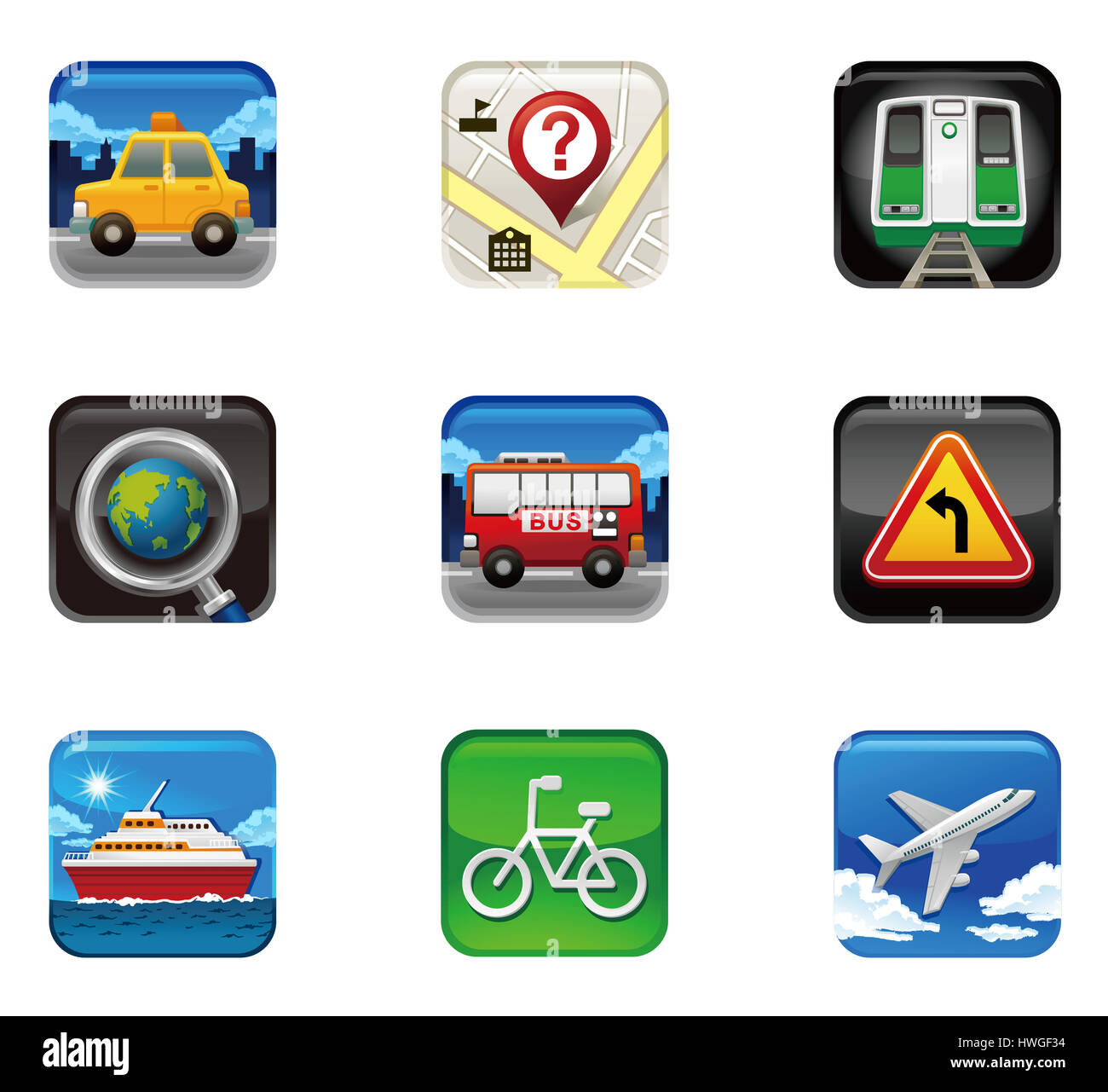 Yellow taxi sign in Cut Out Stock Images & Pictures - Alamy