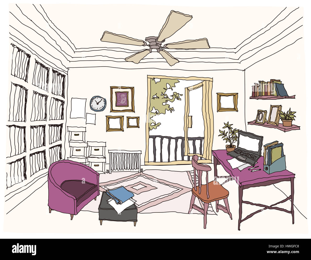 Study room Cut Out Stock Images & Pictures - Alamy