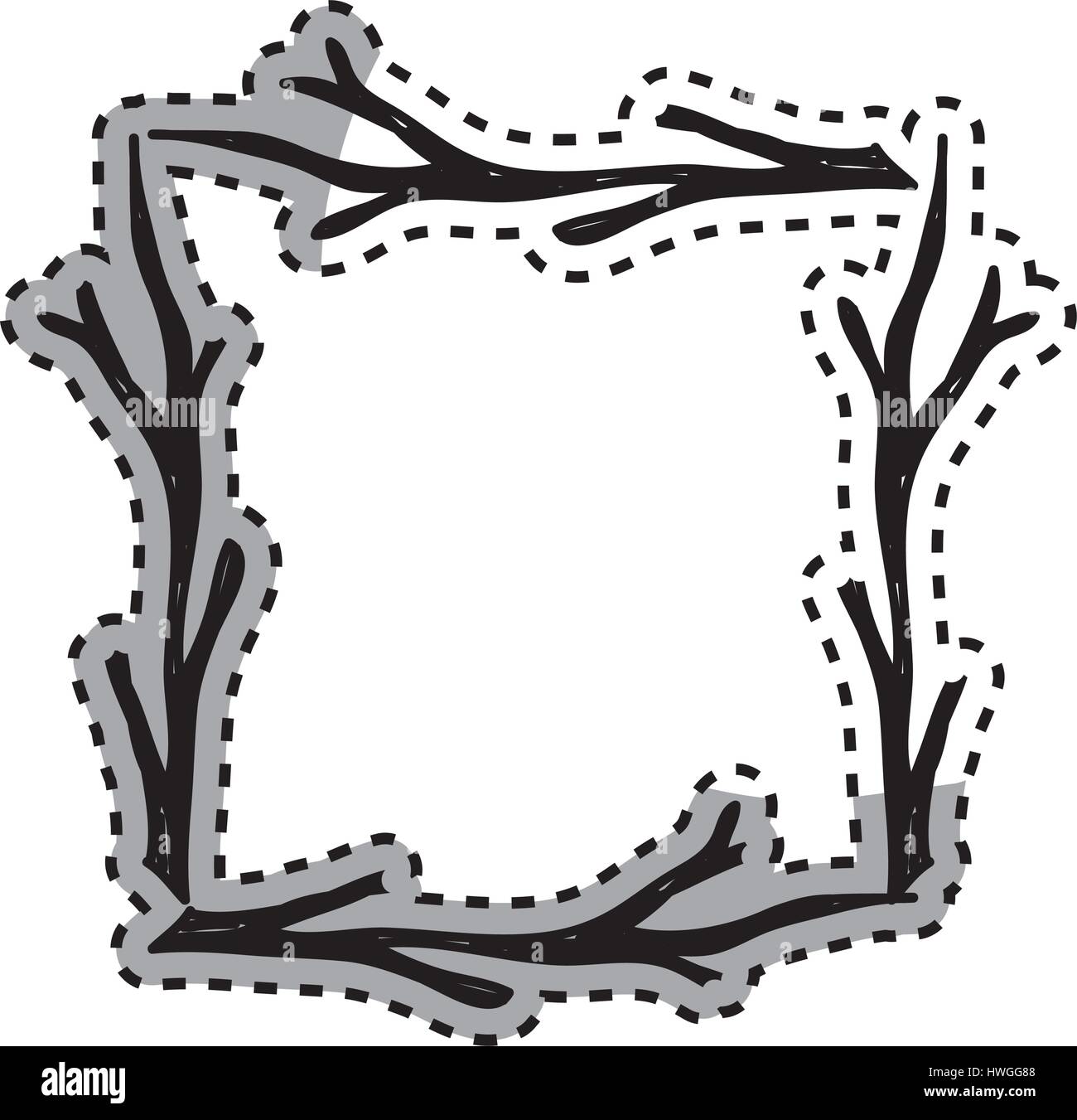 rustic branches decoration design Stock Vector Image & Art - Alamy