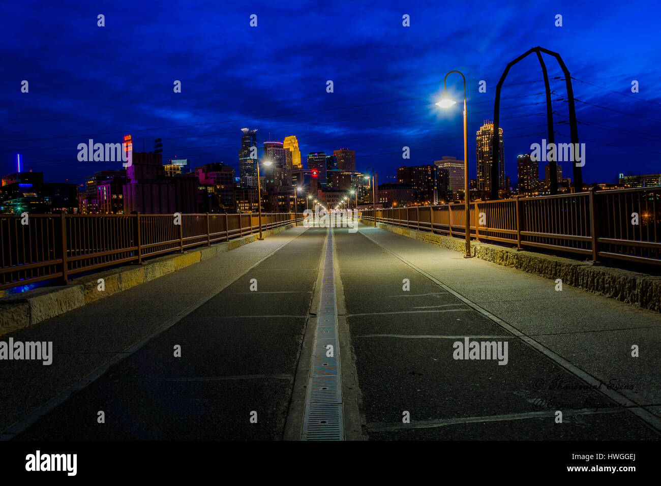 Chicago city scape at night Stock Photo - Alamy