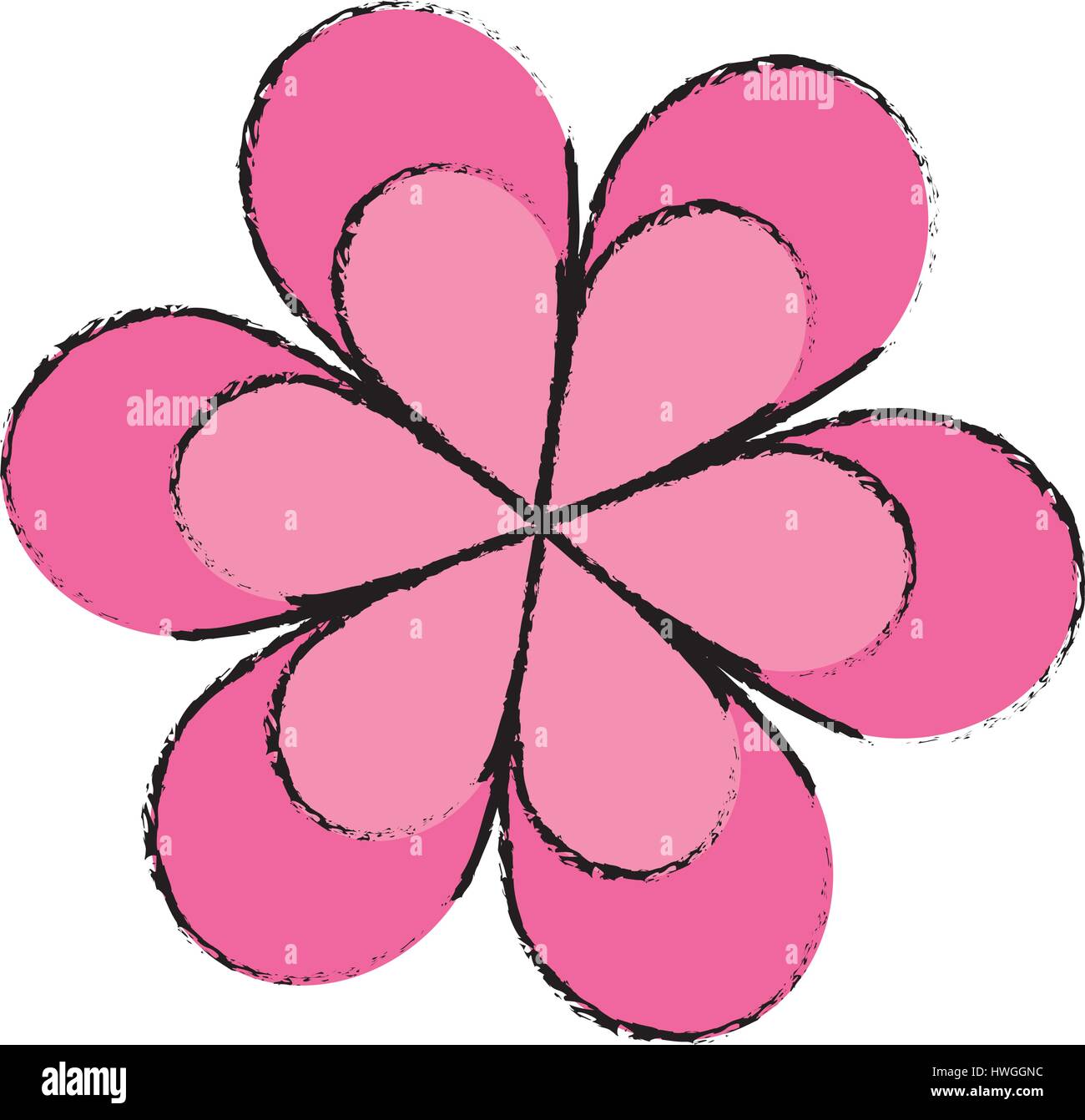 beautiful pink flower icon over white background. vector illustration ...