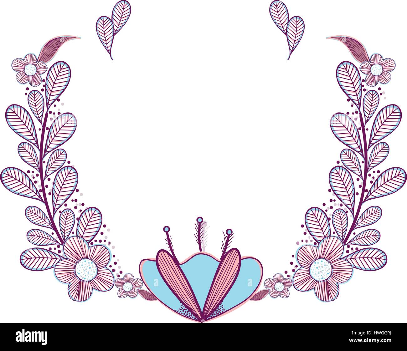 flowers branches decoration design Stock Vector Image & Art - Alamy