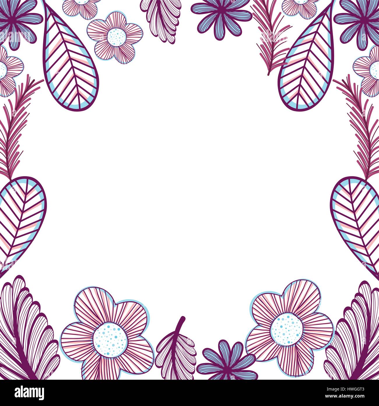 flowers branches decoration design Stock Vector Image & Art - Alamy