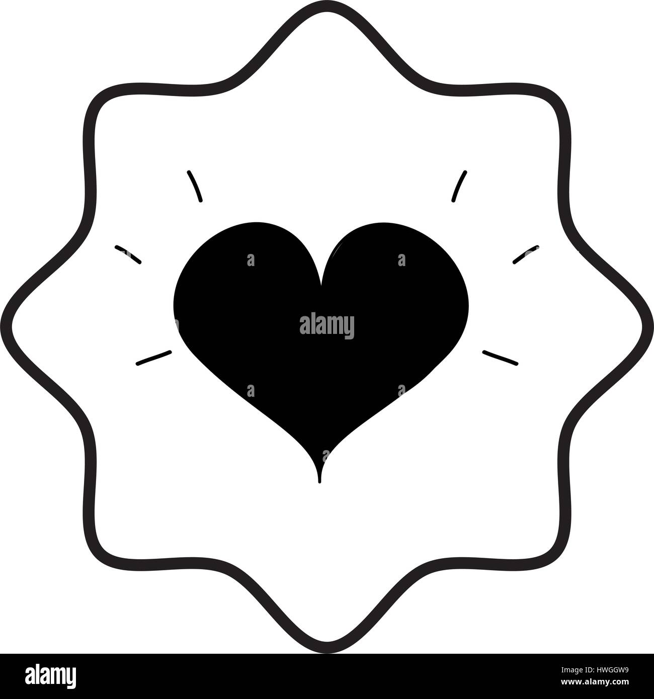 symbol beautiful heart of love Stock Vector Image & Art - Alamy