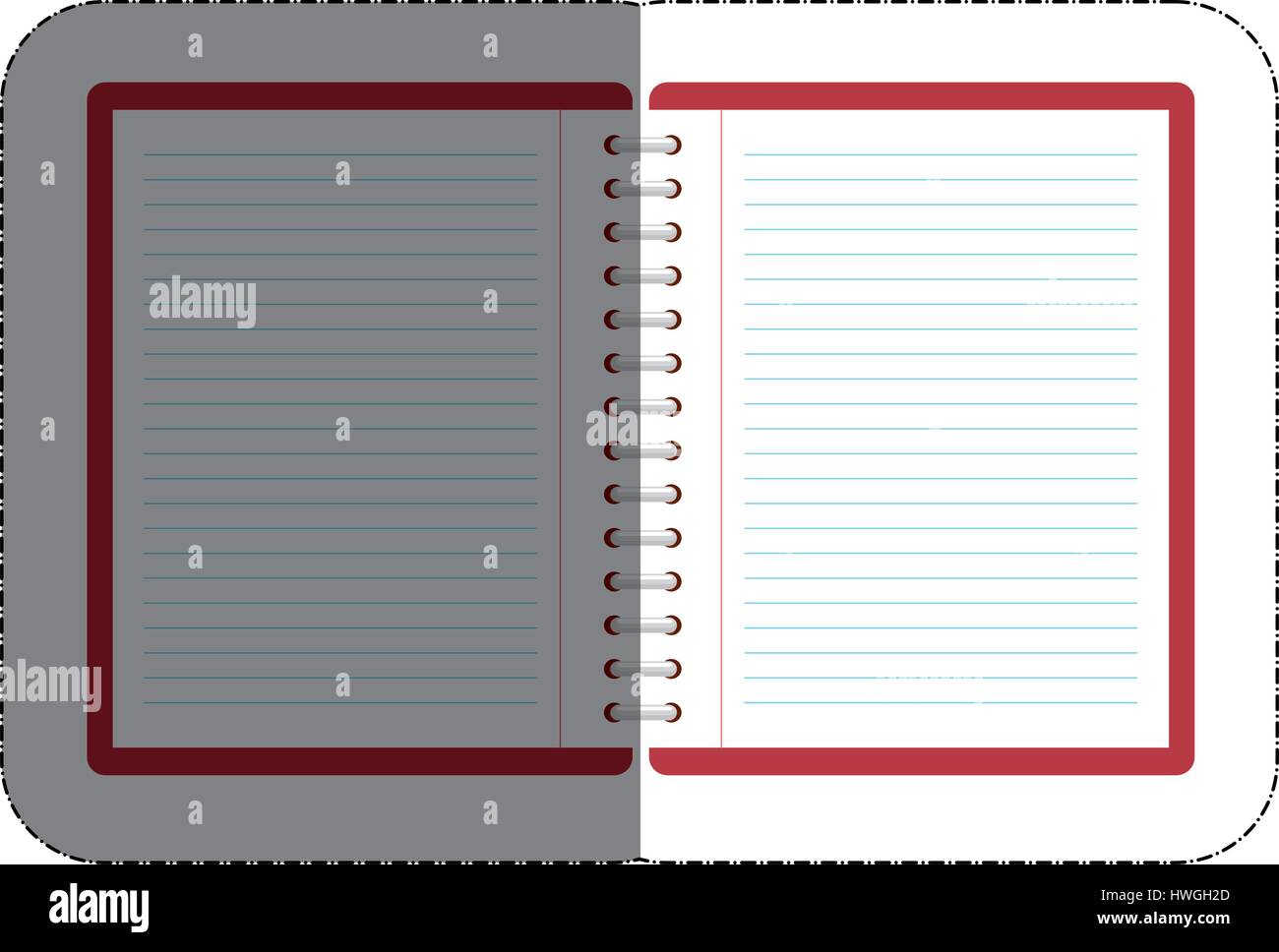 notebook icon over white background. vector illustration Stock Vector ...