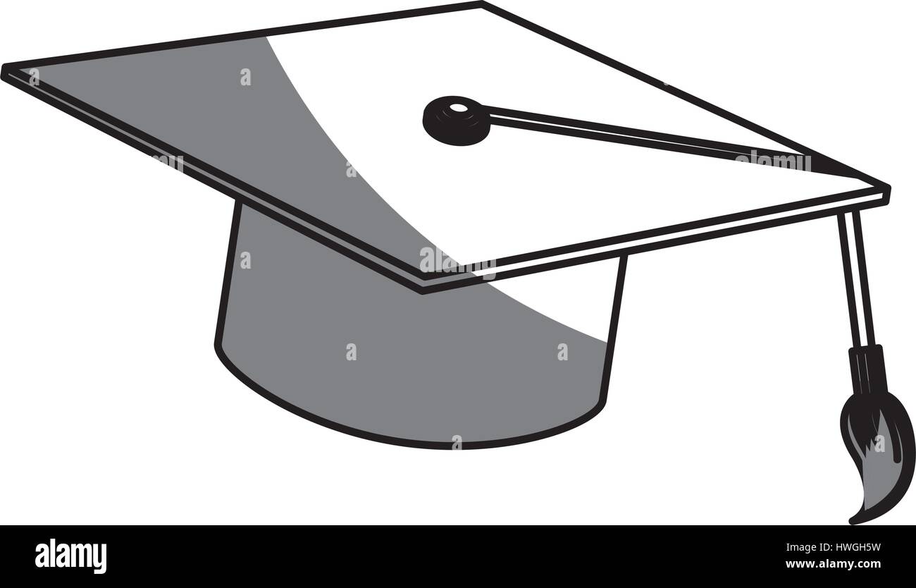 graduation cap icon over white background. vector illustration Stock ...