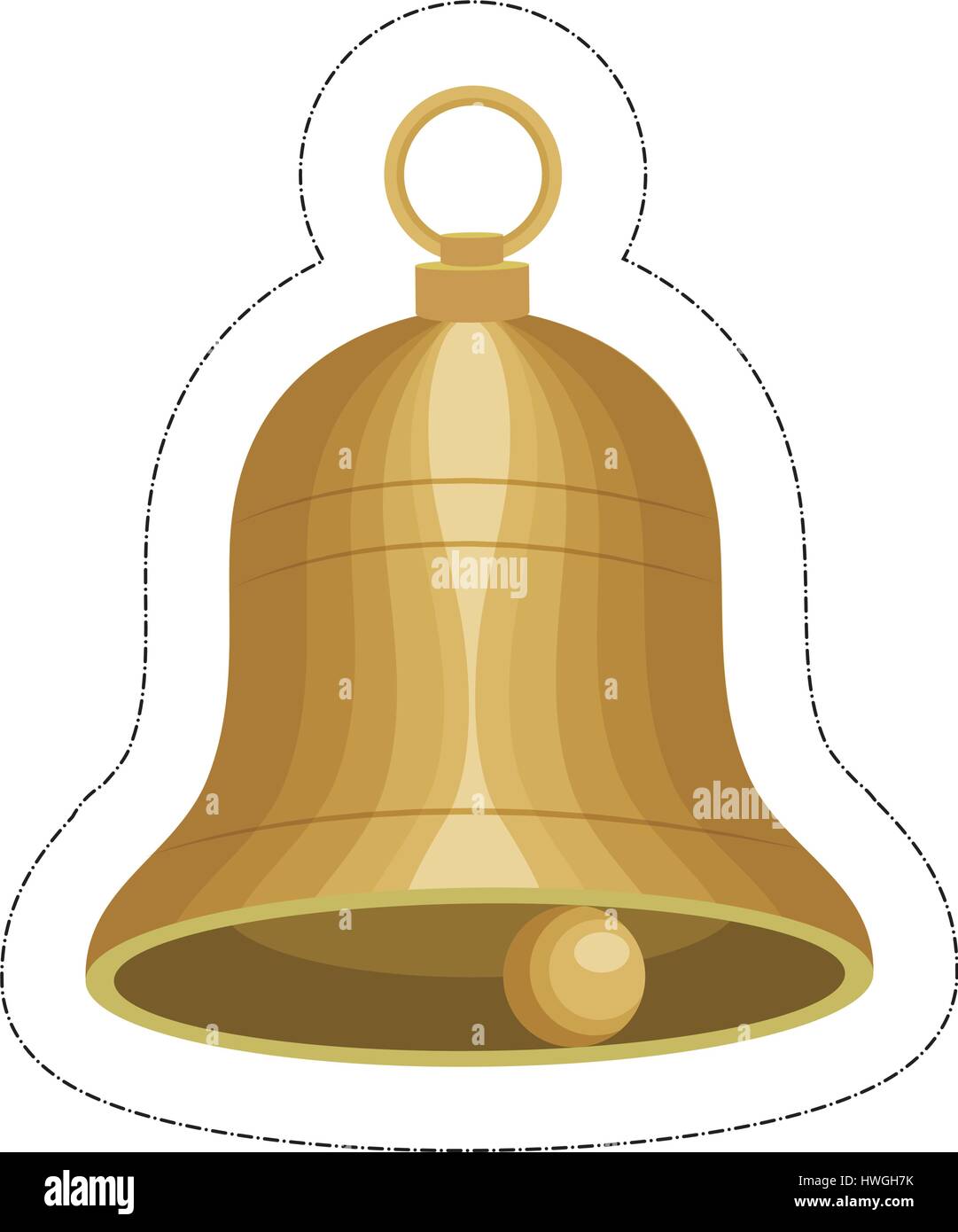bell musical instrument icon over white background. vector illustration ...