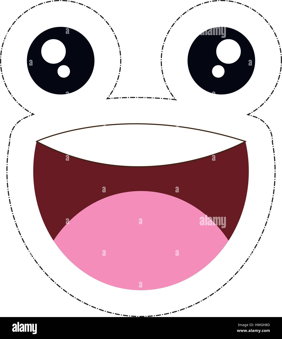 happy face cartoon icon over white background. vector illustration ...