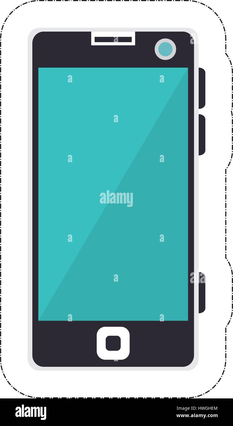 smartphone device icon over white background. vector illustration Stock ...